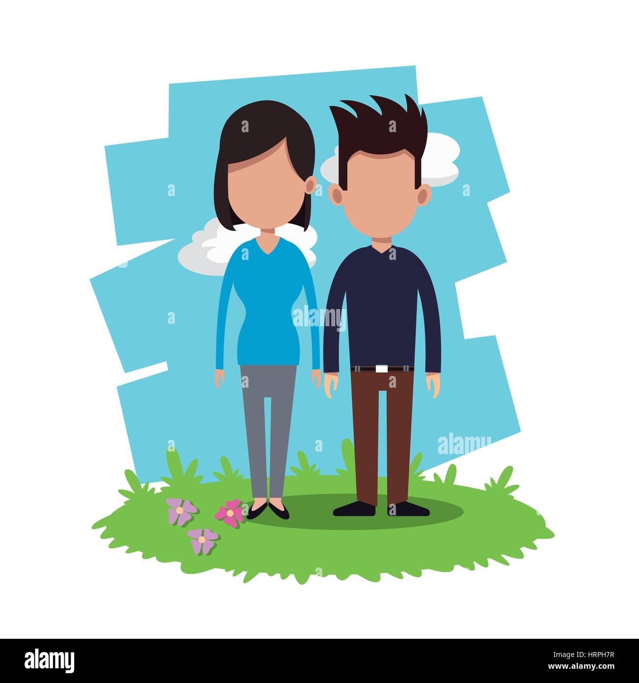 couple relationship field background Stock Vector Image & Art - Alamy