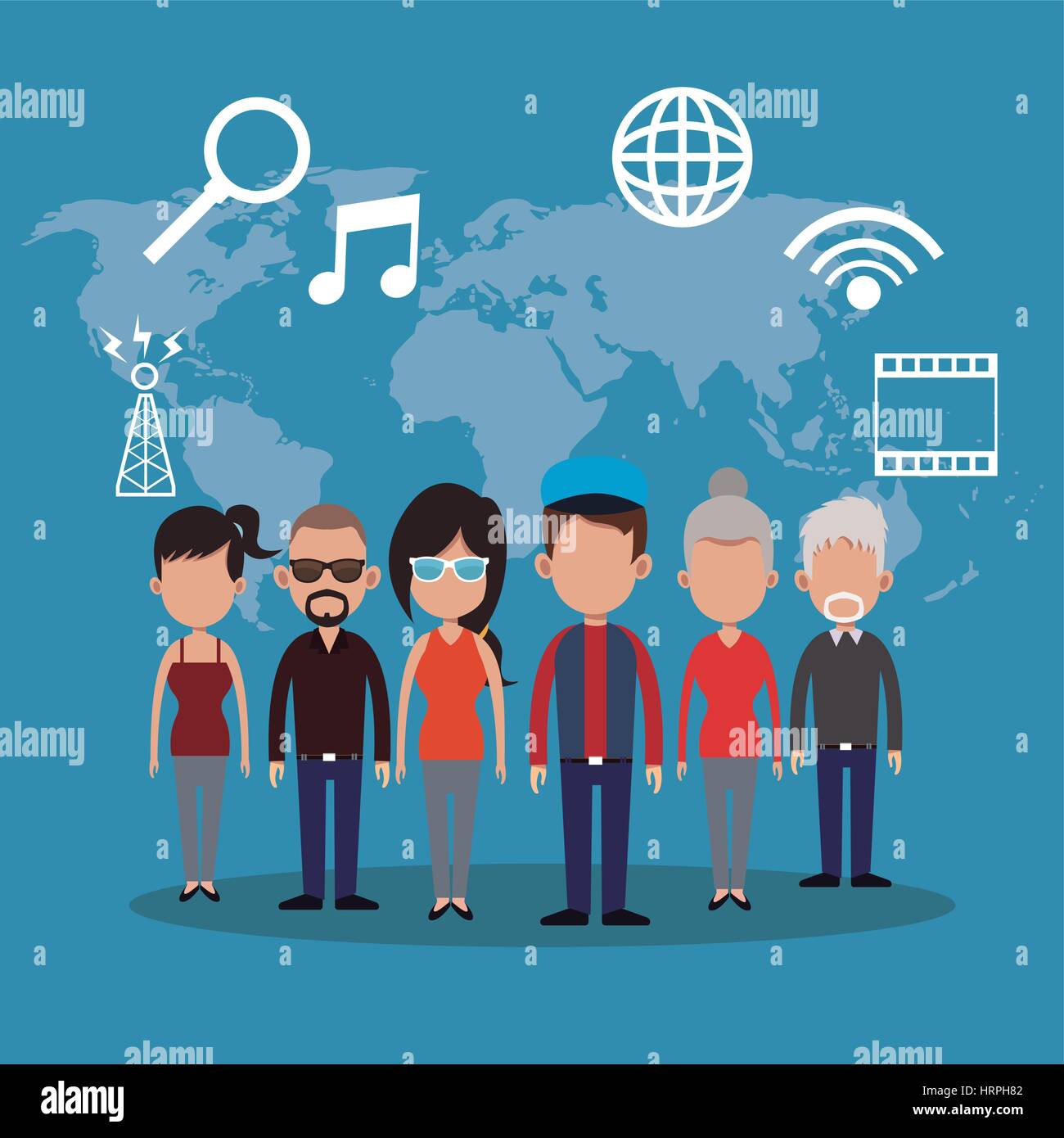 Faceless people concept crowd hi-res stock photography and images - Alamy