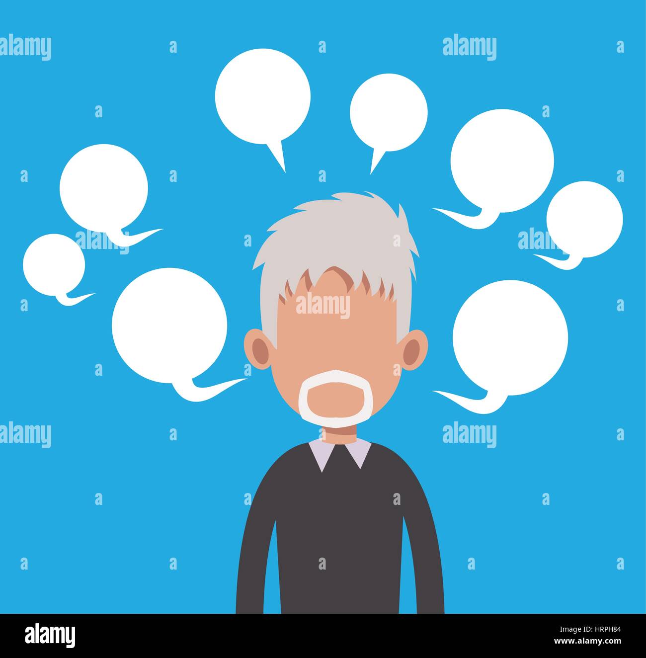 Elderly people talk Stock Vector Images - Alamy