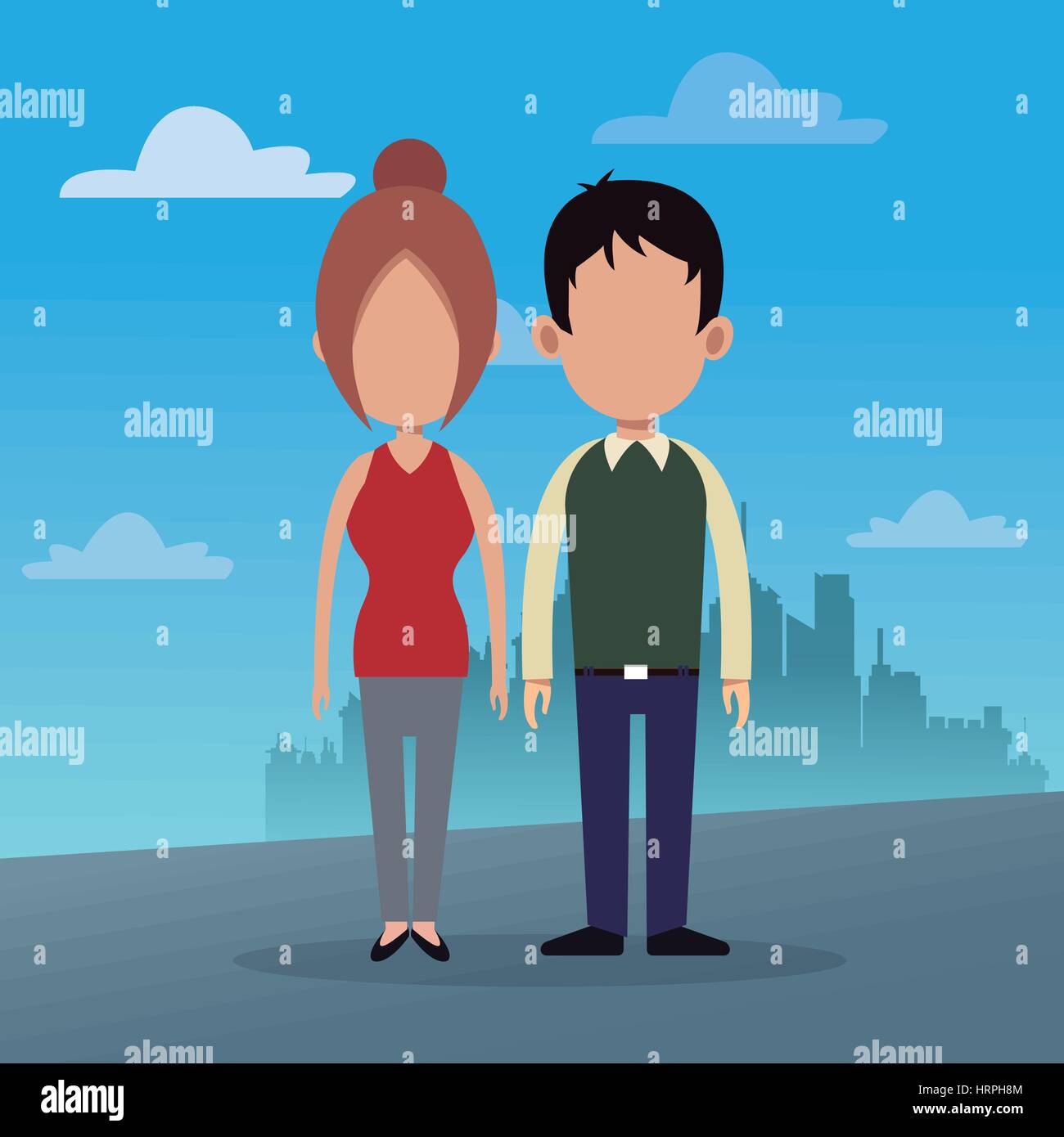 couple social urban background Stock Vector Image & Art - Alamy