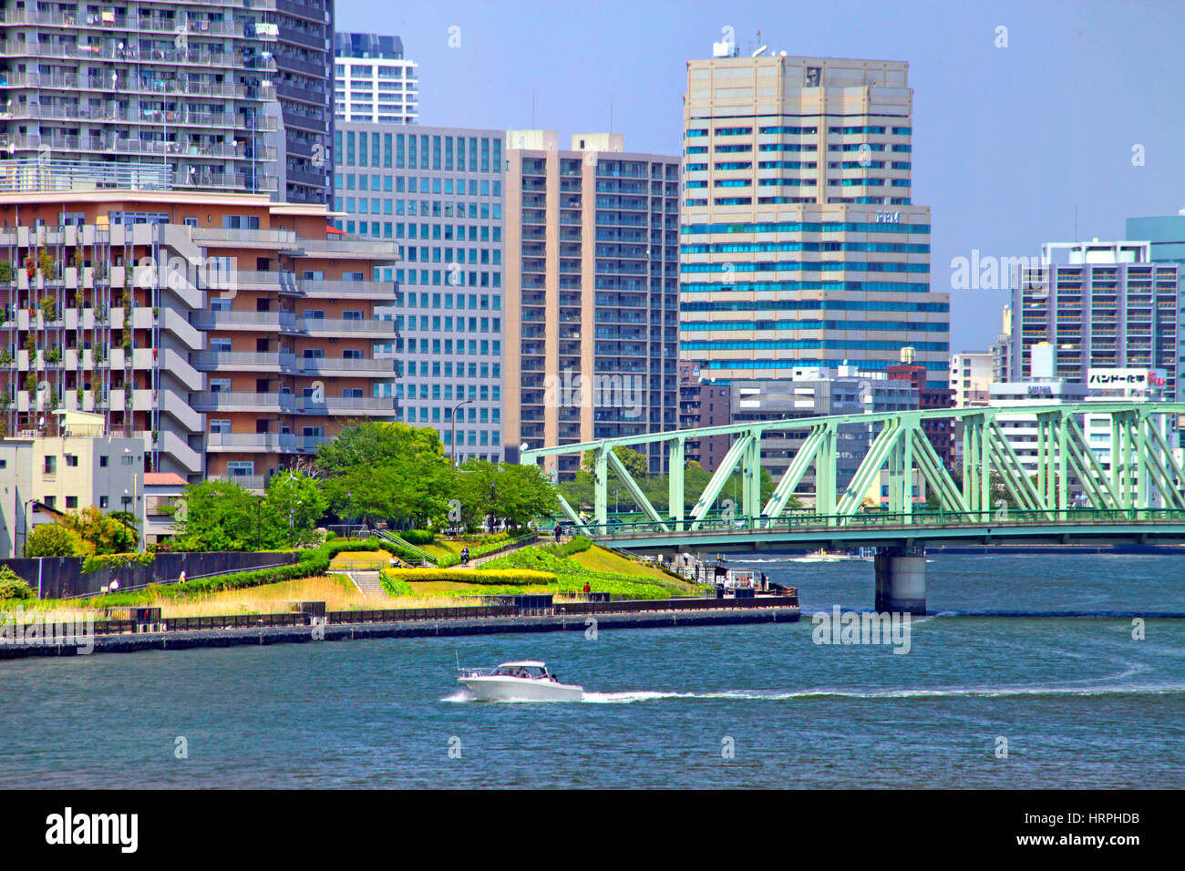 Waterfront Buildings Toyosu Canal Chuo Tokyo Japan Stock Photo - Alamy