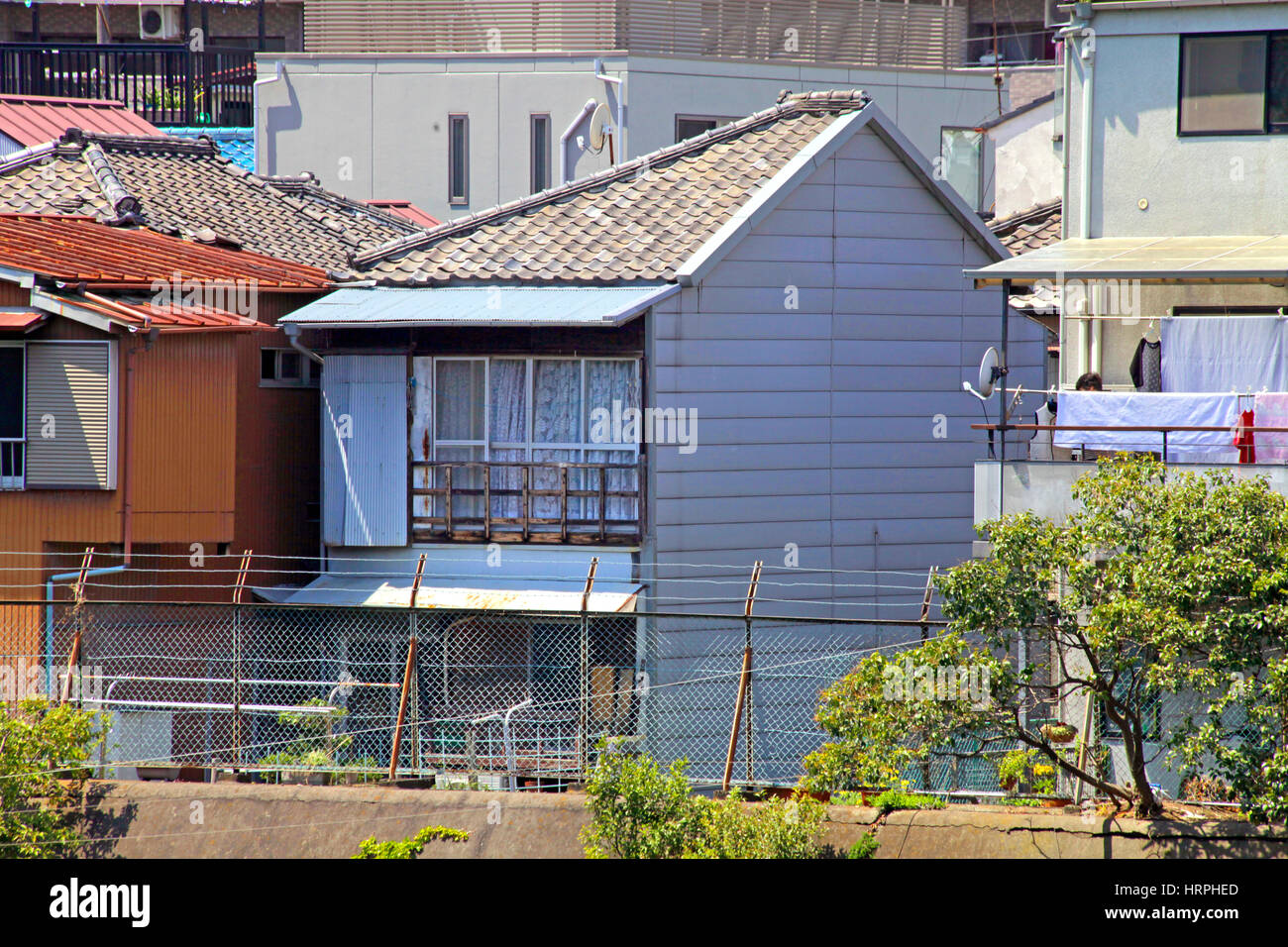 Riverside Houses on Asashio Canal in Tokyo Japan Stock Photo - Alamy