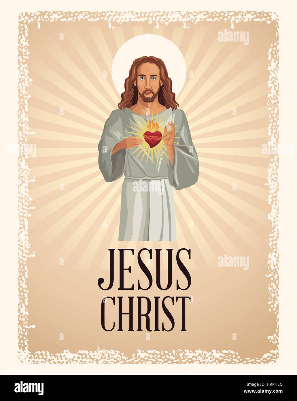 jesus christ sacred heart vintage Stock Vector Image & Art - Alamy