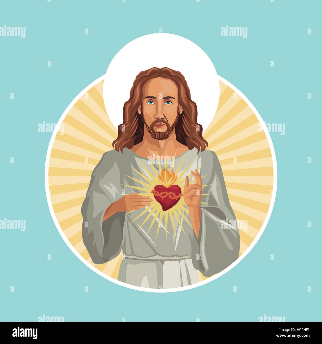 jesus christ sacred heart stamp Stock Vector Image & Art - Alamy