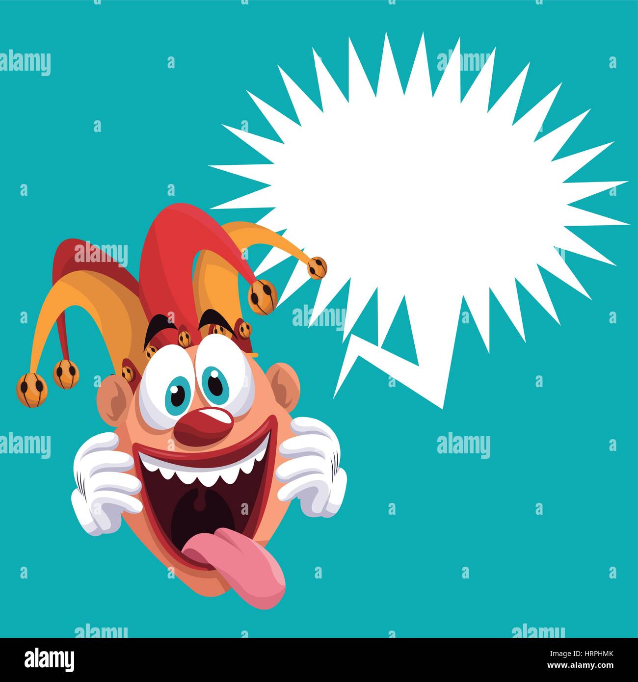 funny jester bubble speech Stock Vector Image & Art - Alamy