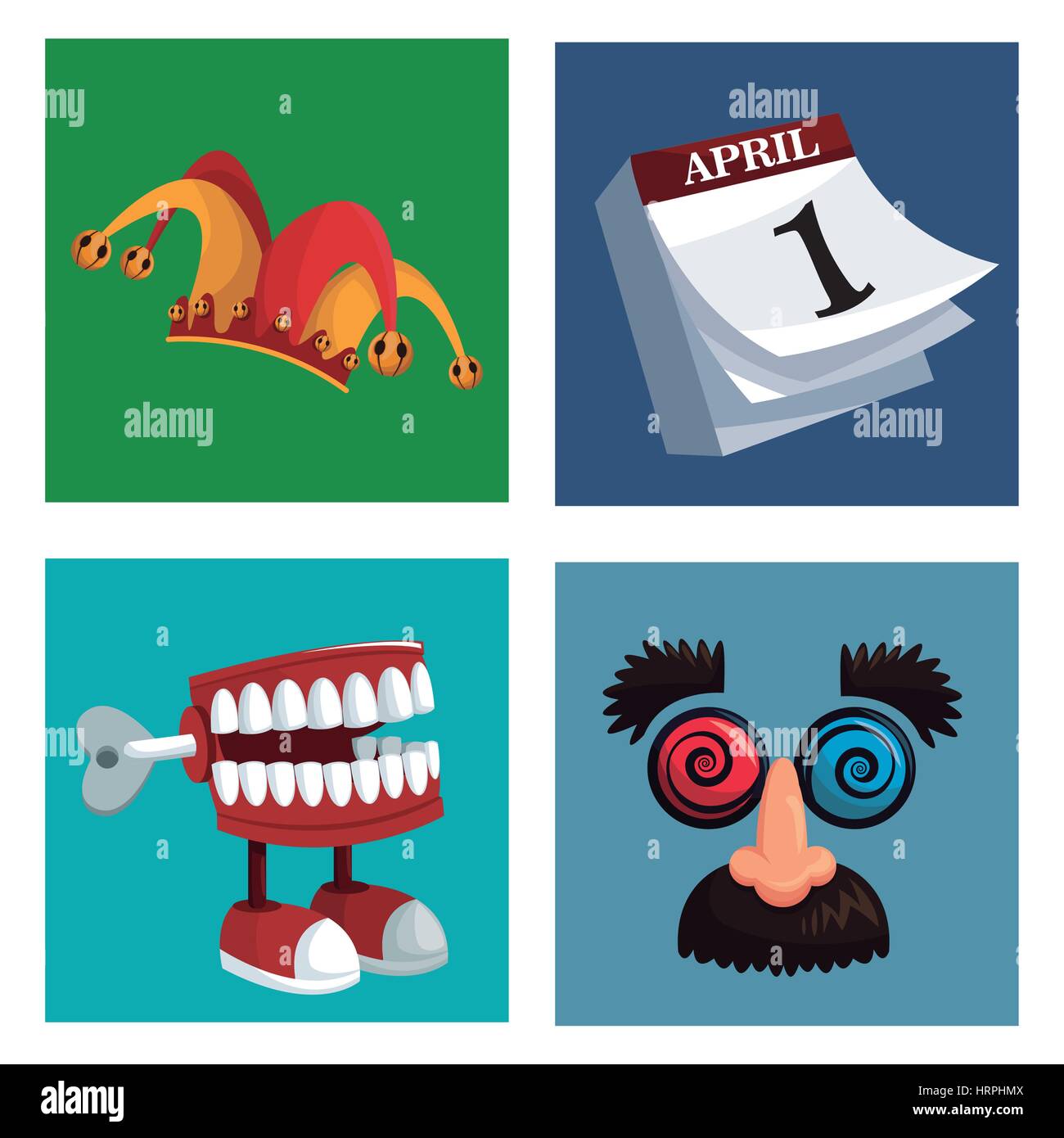 Cartoon calendar april fools day Stock Vector Images - Alamy