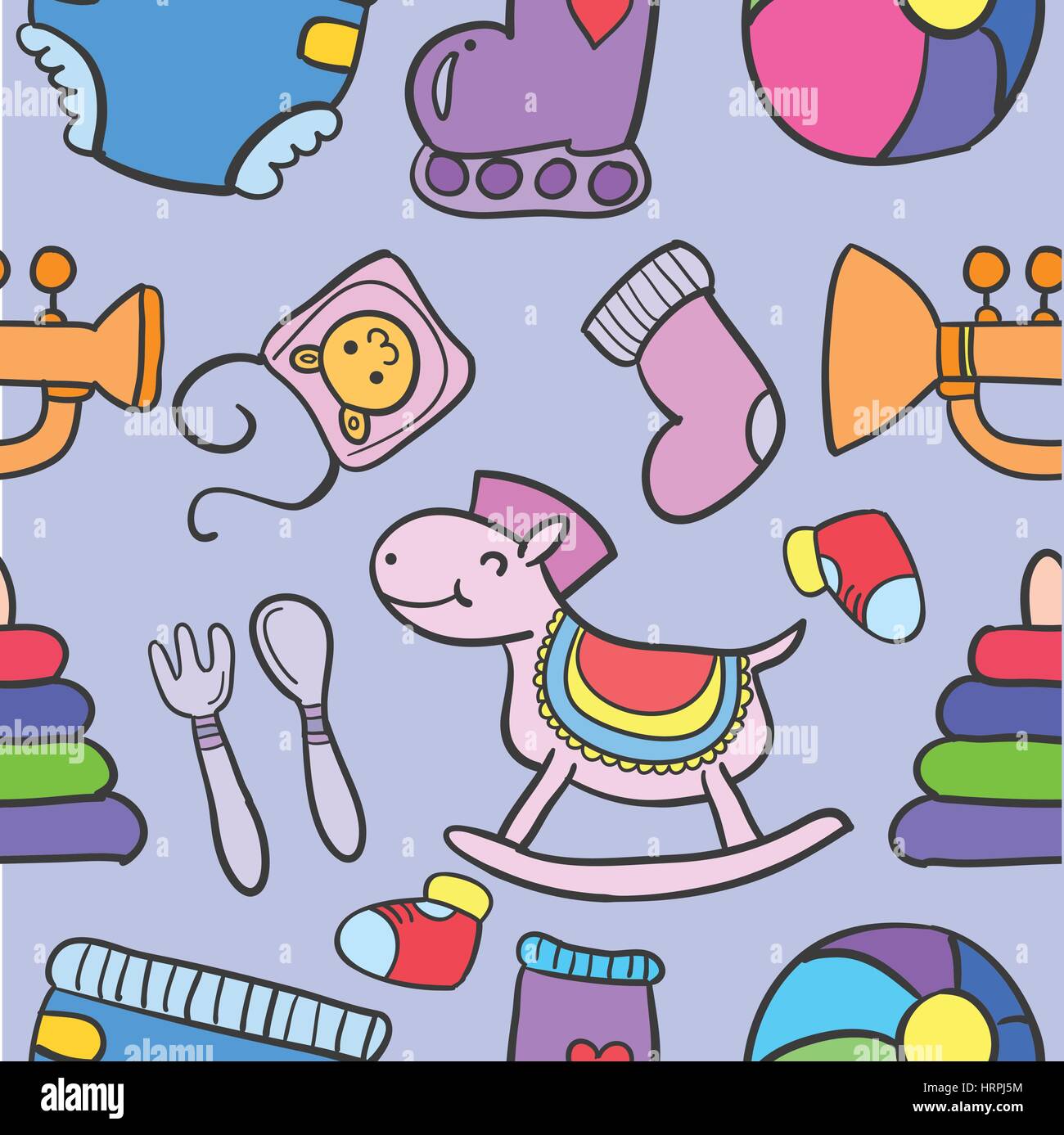 Doodle of element baby collection vector art Stock Vector Image & Art ...