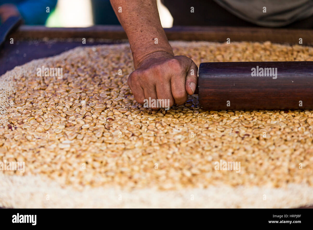 Making peanut candy Stock Photo - Alamy