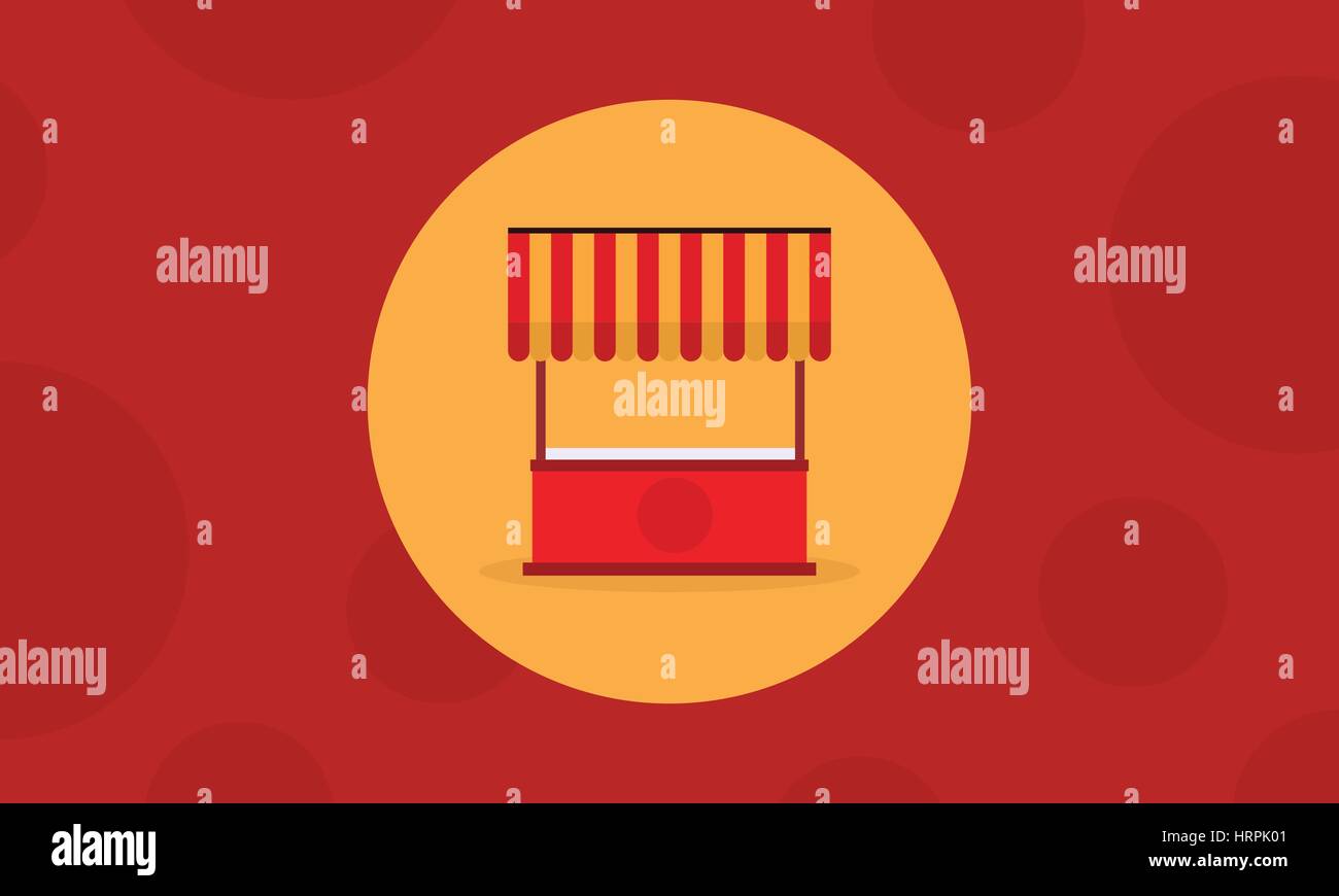 Customers food stall Stock Vector Images - Alamy