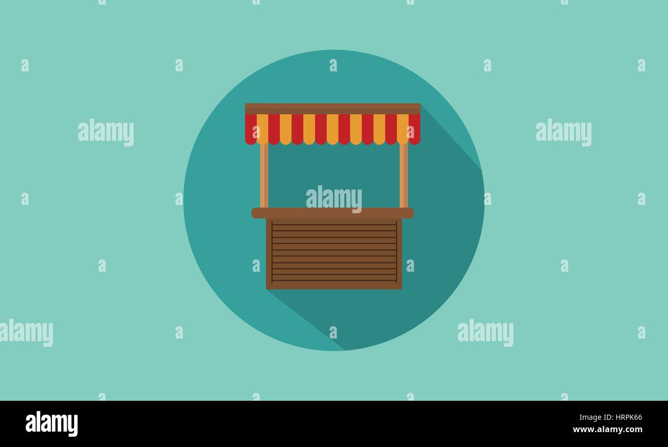 Vector art of street stall design collection stock Stock Vector Image ...