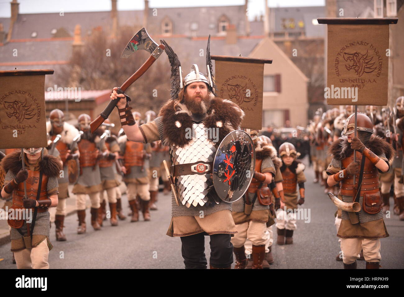 The Guizer Jarl and his squad march from the Islesburgh Community ...