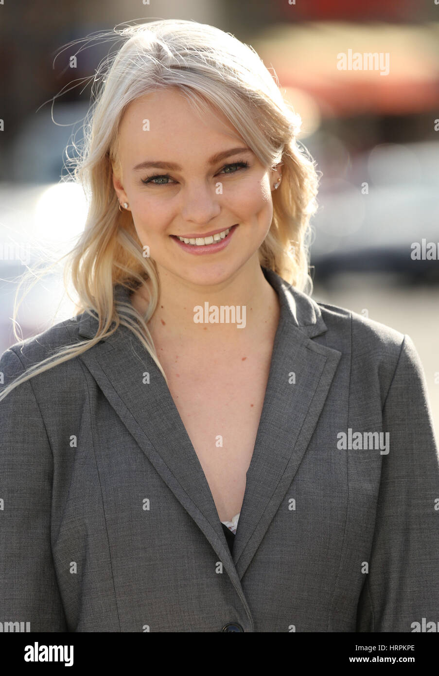 Mia Sewell poses during a photoshoot in Santa Monica, California ...