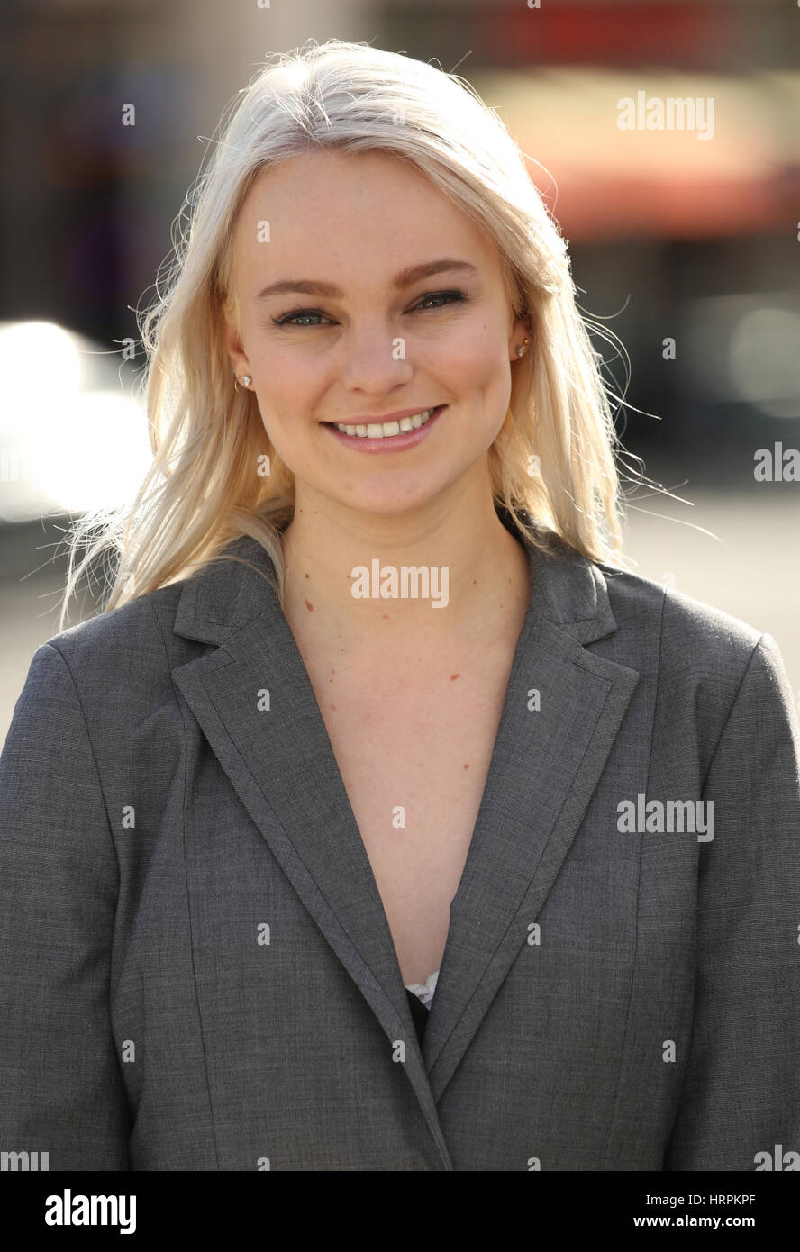 Mia Sewell poses during a photoshoot in Santa Monica, California ...