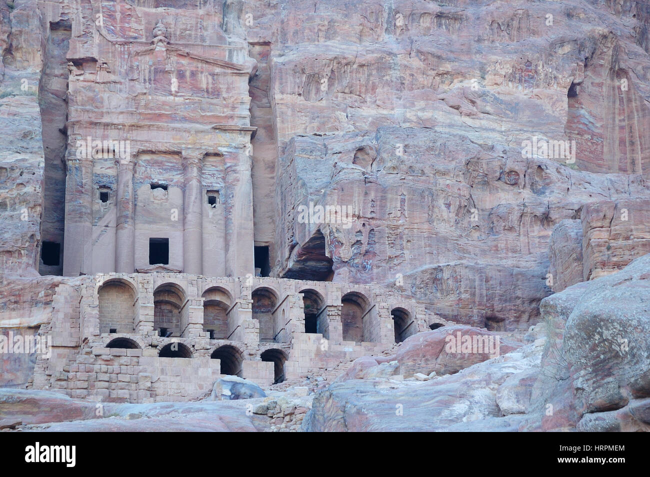 Ancient ruins of the Petra stone city, biggest tourist attraction in ...