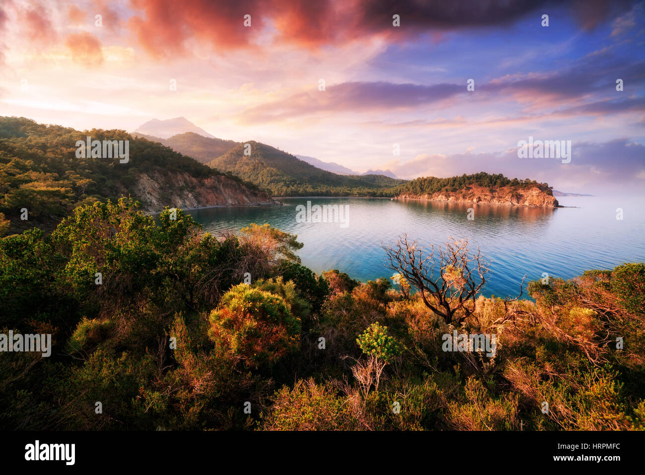 Amazing Mediterranean seascape in Turkey Stock Photo - Alamy