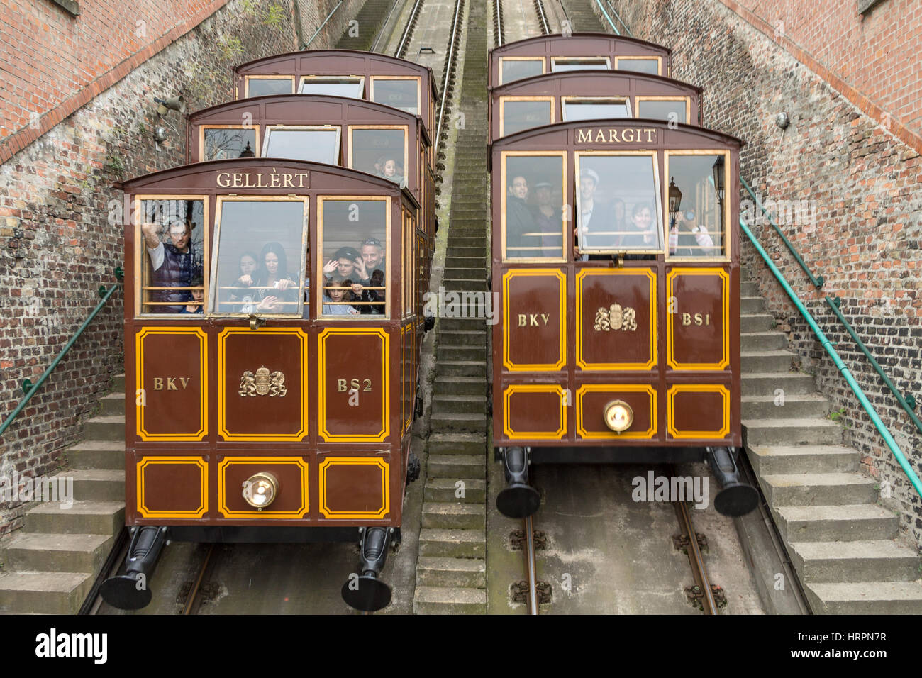 The Buda Castle funicular cars in Budapest, Hungary Stock Photo - Alamy