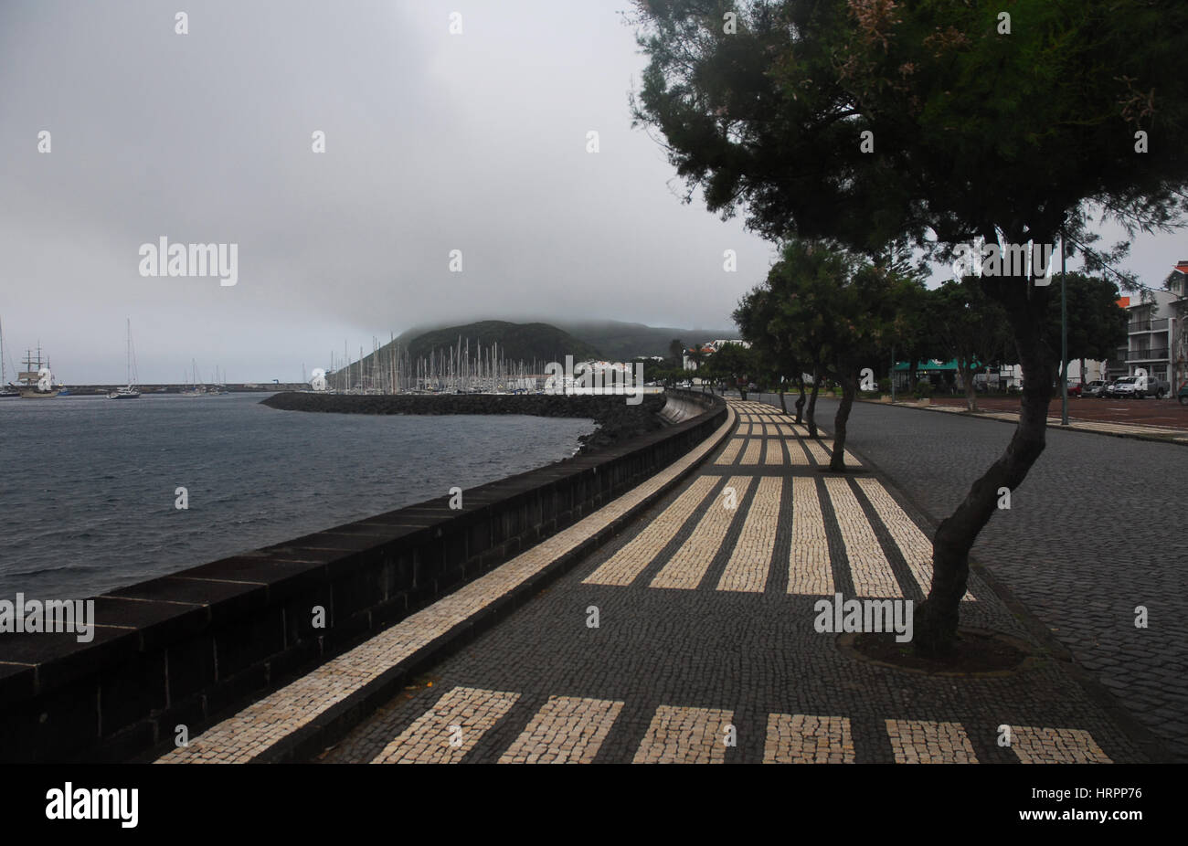 Portugal, Azores, Faial, Horta, Harbour, Promenade Stock Photo - Alamy