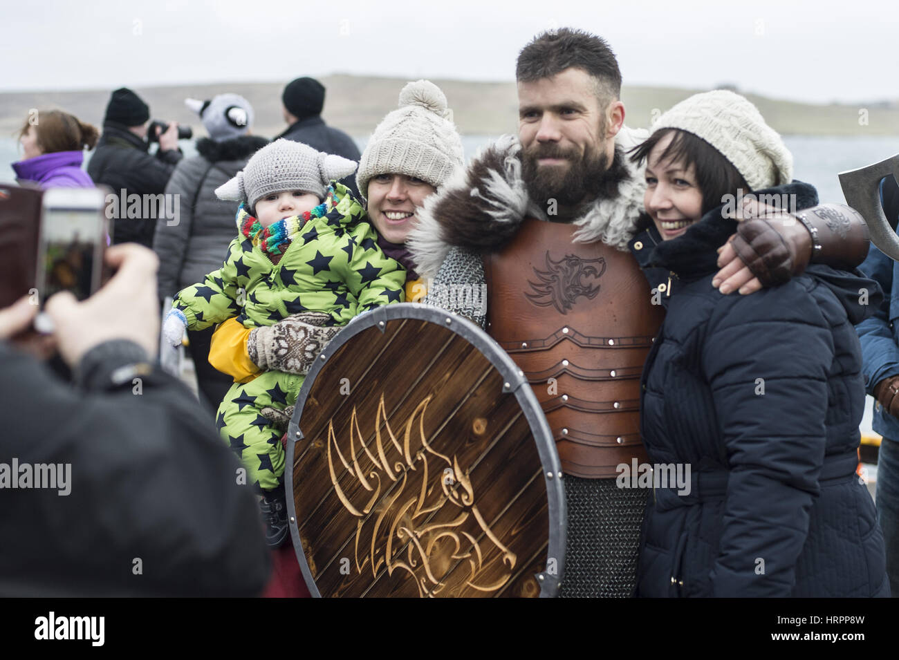 The Guizer Jarl and his squad sing songs at the Lerwick Royal British ...