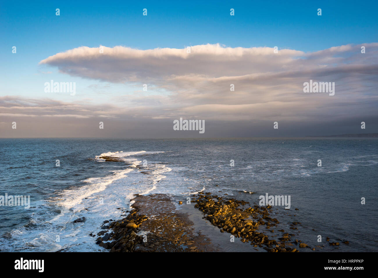 Filey brigg waves hi-res stock photography and images - Alamy