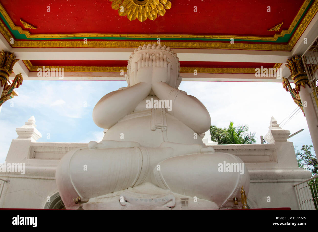 White fat buddha statue hand blind eye or see no evil buddhas statues ...