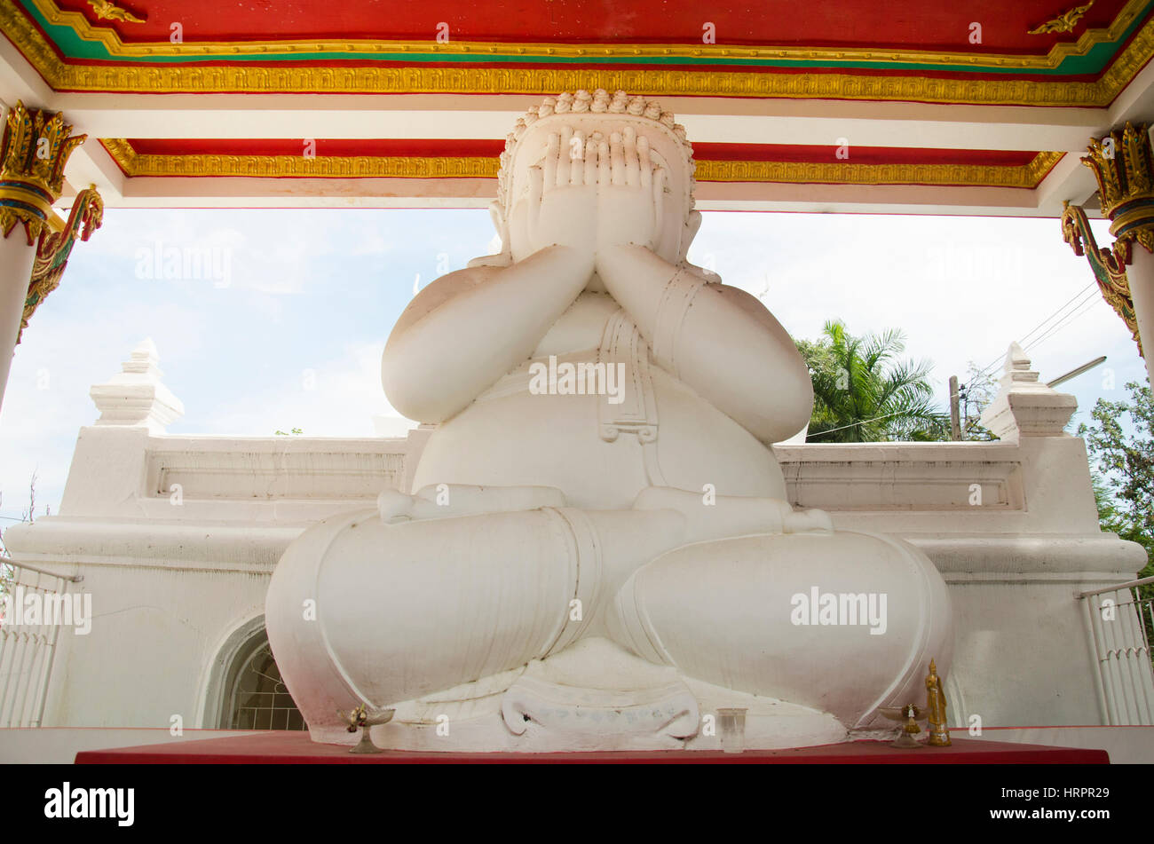 White fat buddha statue hand blind eye or see no evil buddhas statues ...