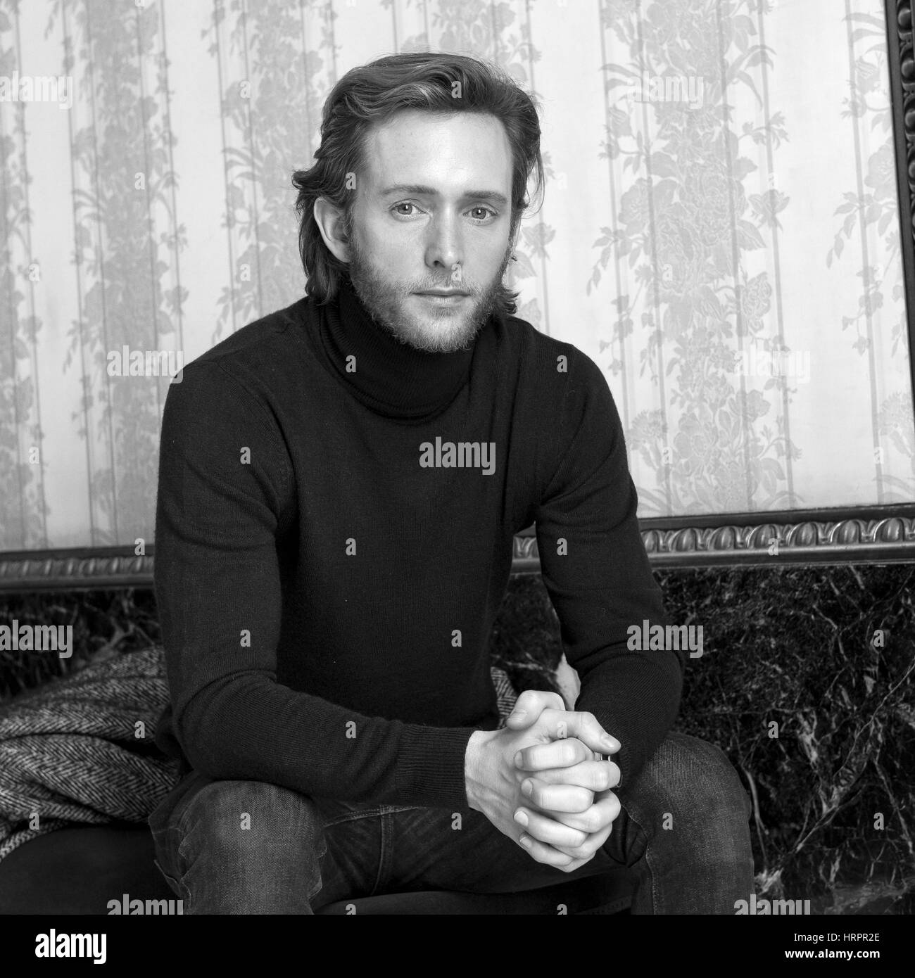 Pablo Rivero poses during a portrait session at Teatro Español in ...