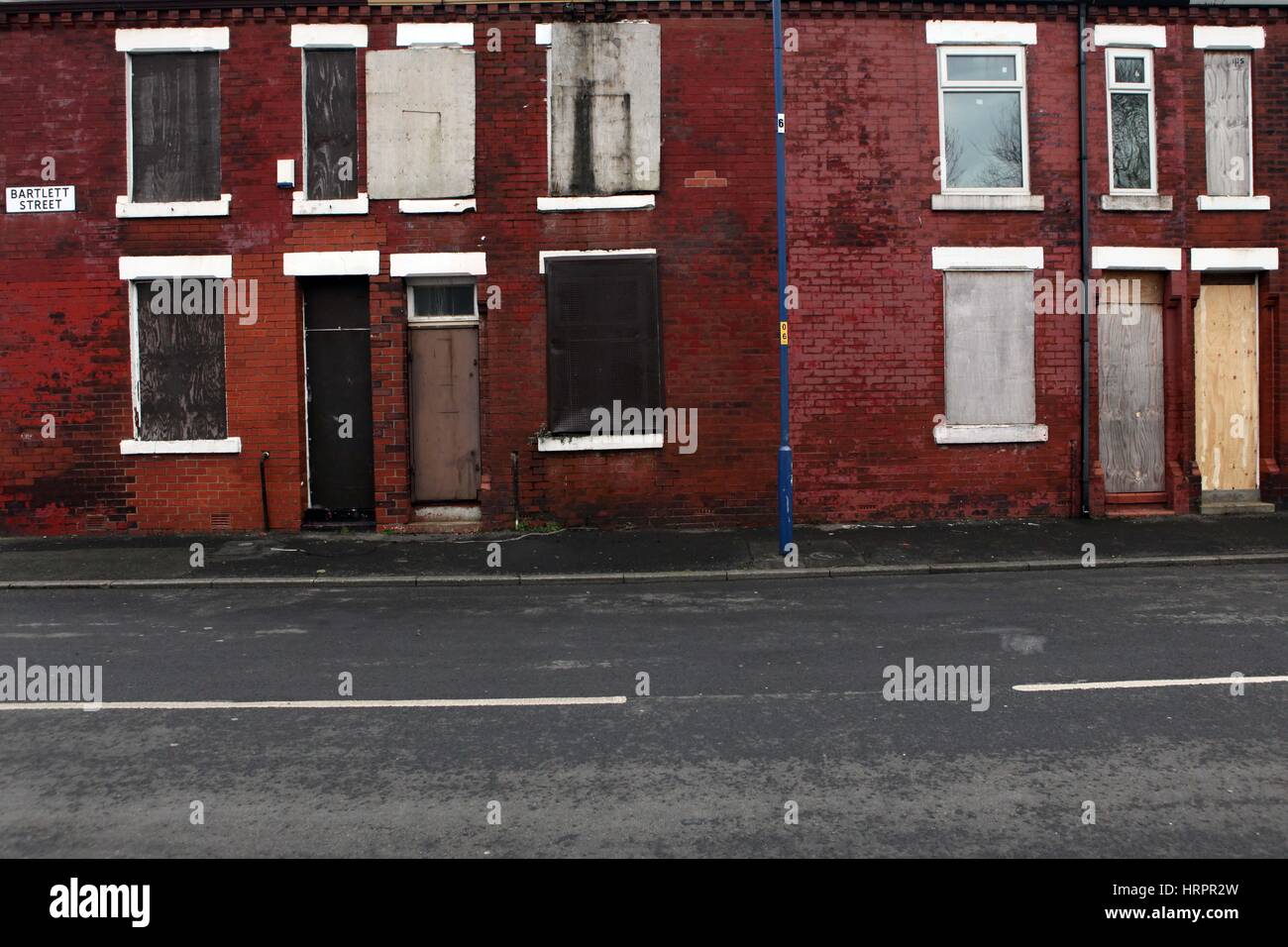 Boarded up houses in Beswick , East Manchester , England , UK Stock ...