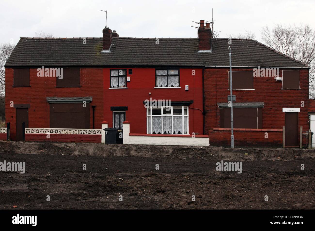 Boarded up houses in Beswick , East Manchester , England , UK Stock ...