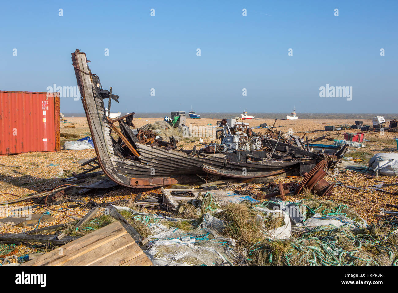 Burned boat hi-res stock photography and images - Alamy
