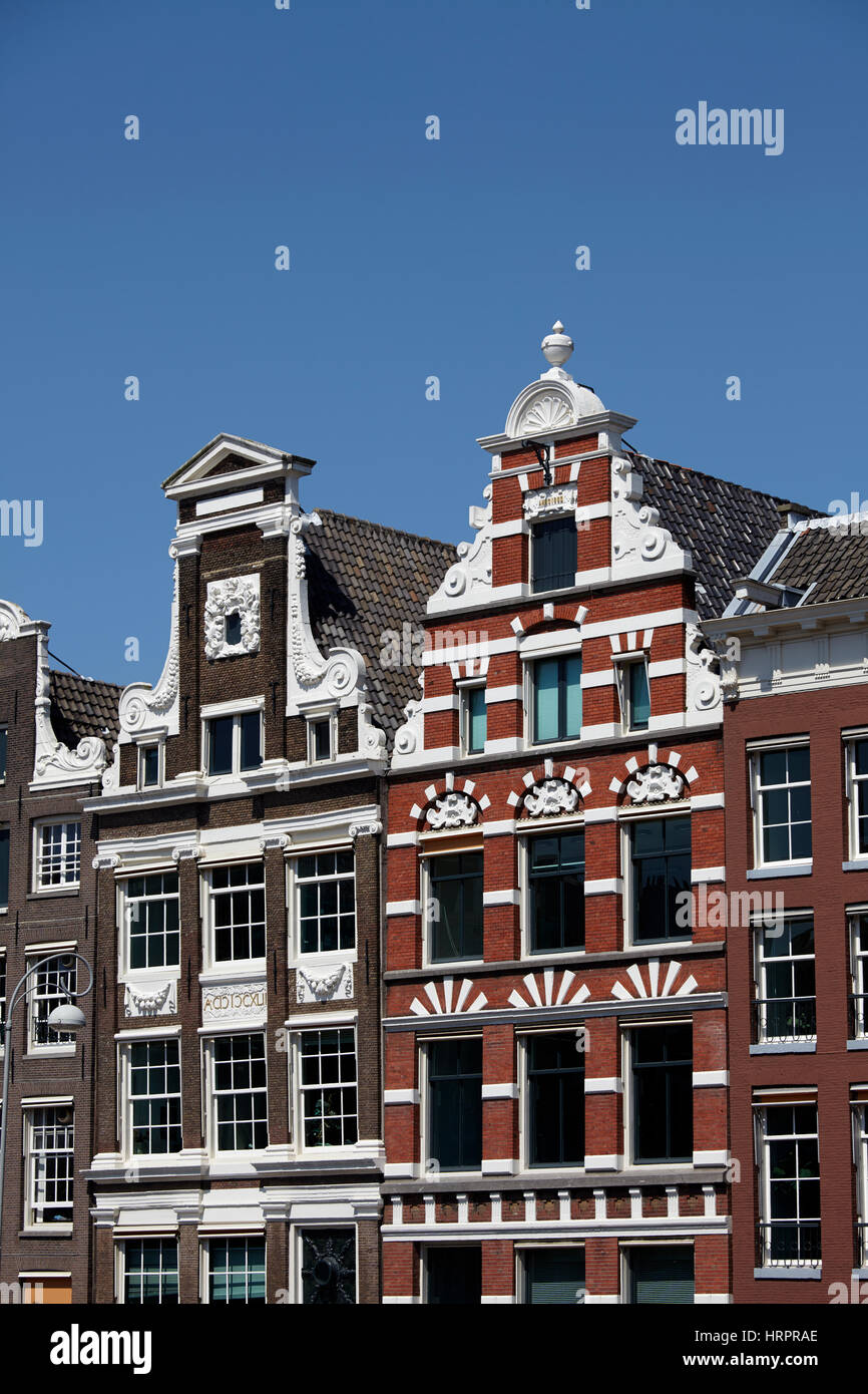 Typical architecture of Amsterdam buildings, Netherlands Stock Photo ...
