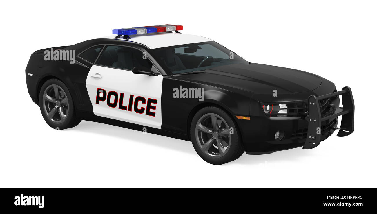 Police Car Isolated Stock Photo - Alamy