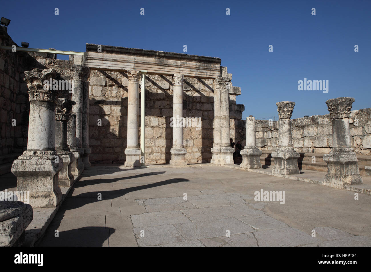 An ancient synagogue built of white limestone imported from afar as the ...