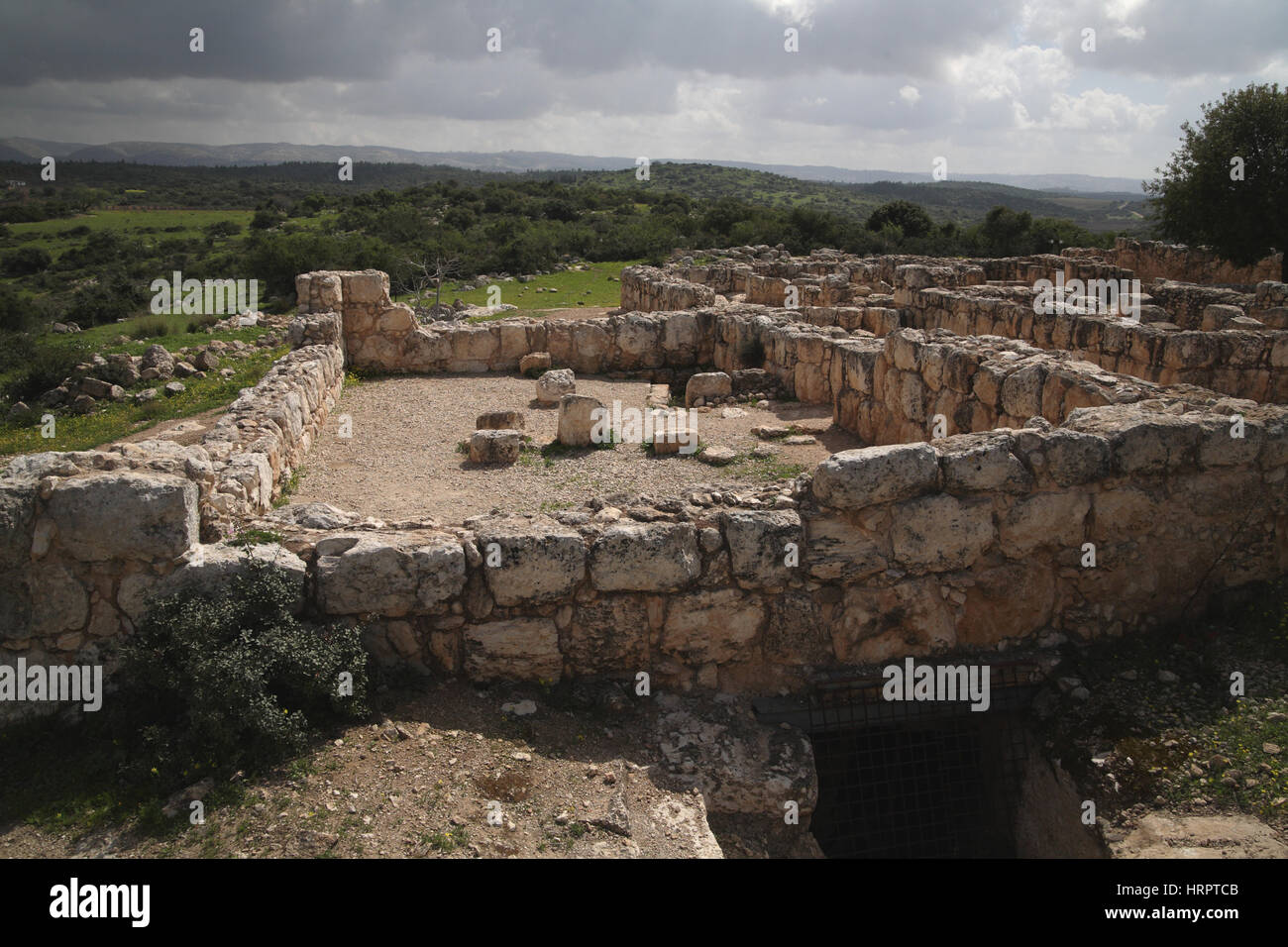 Ruins of a public building that may have been a synagogue in an ancient ...