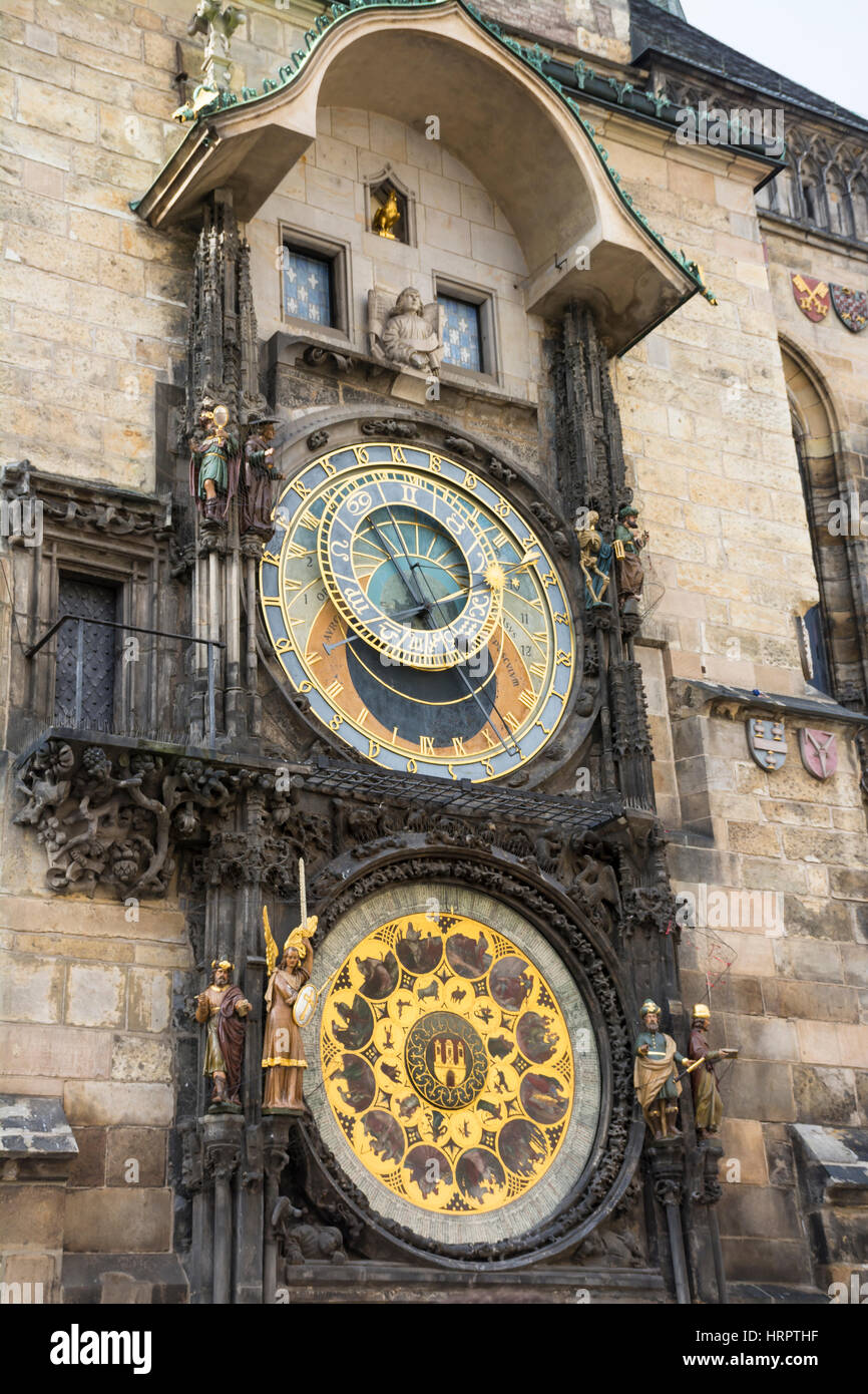 The Astronomical Clock, Old Town Hall, historic centre of Prague ...