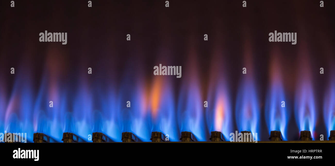 burning the gas on the stove Stock Photo - Alamy