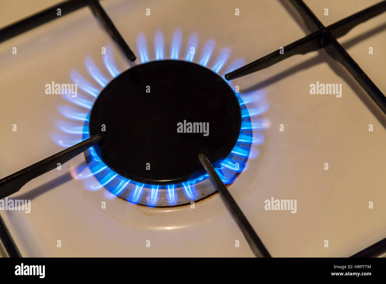 burning the gas on the stove Stock Photo - Alamy
