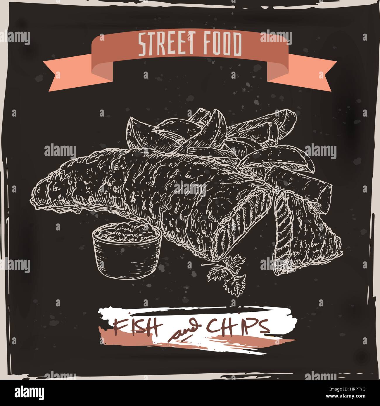 Fish market on street Stock Vector Images - Alamy