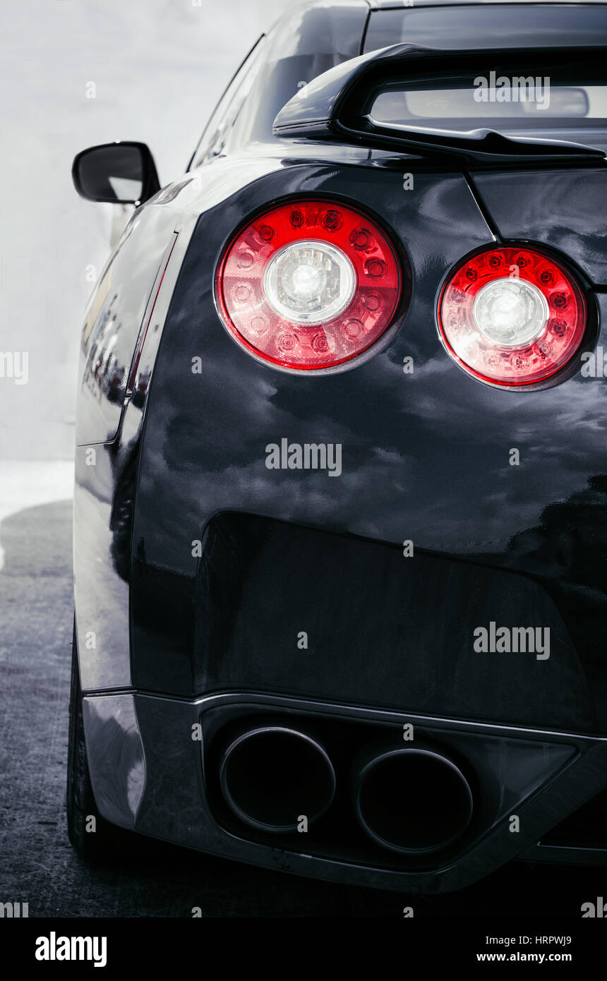 Close-up of modern car headlights Stock Photo - Alamy