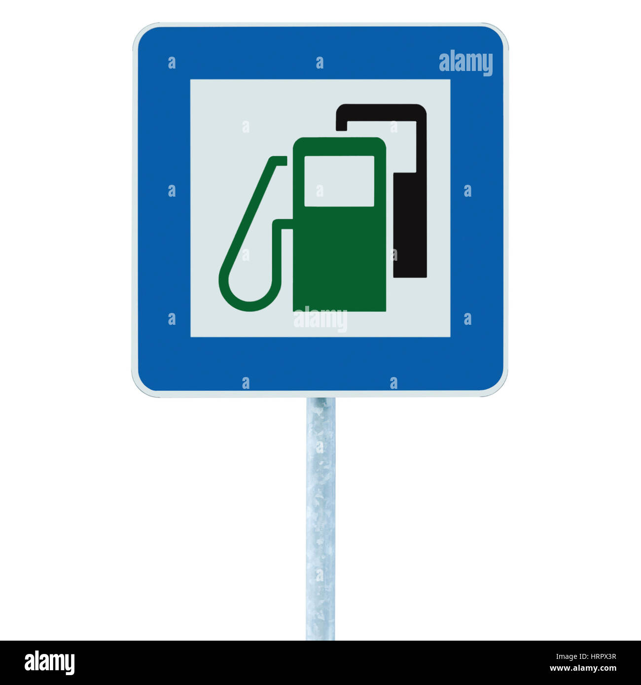 Gas Station Road Sign, Green Energy Concept, Gasoline Fuel Filling ...
