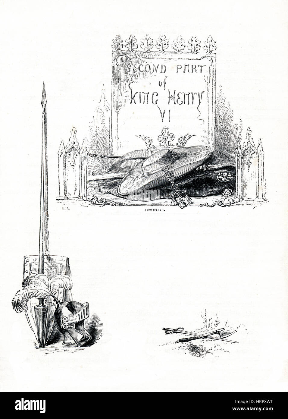 Henry VI, Part 2, Victorian book frontispiece for the play by William ...