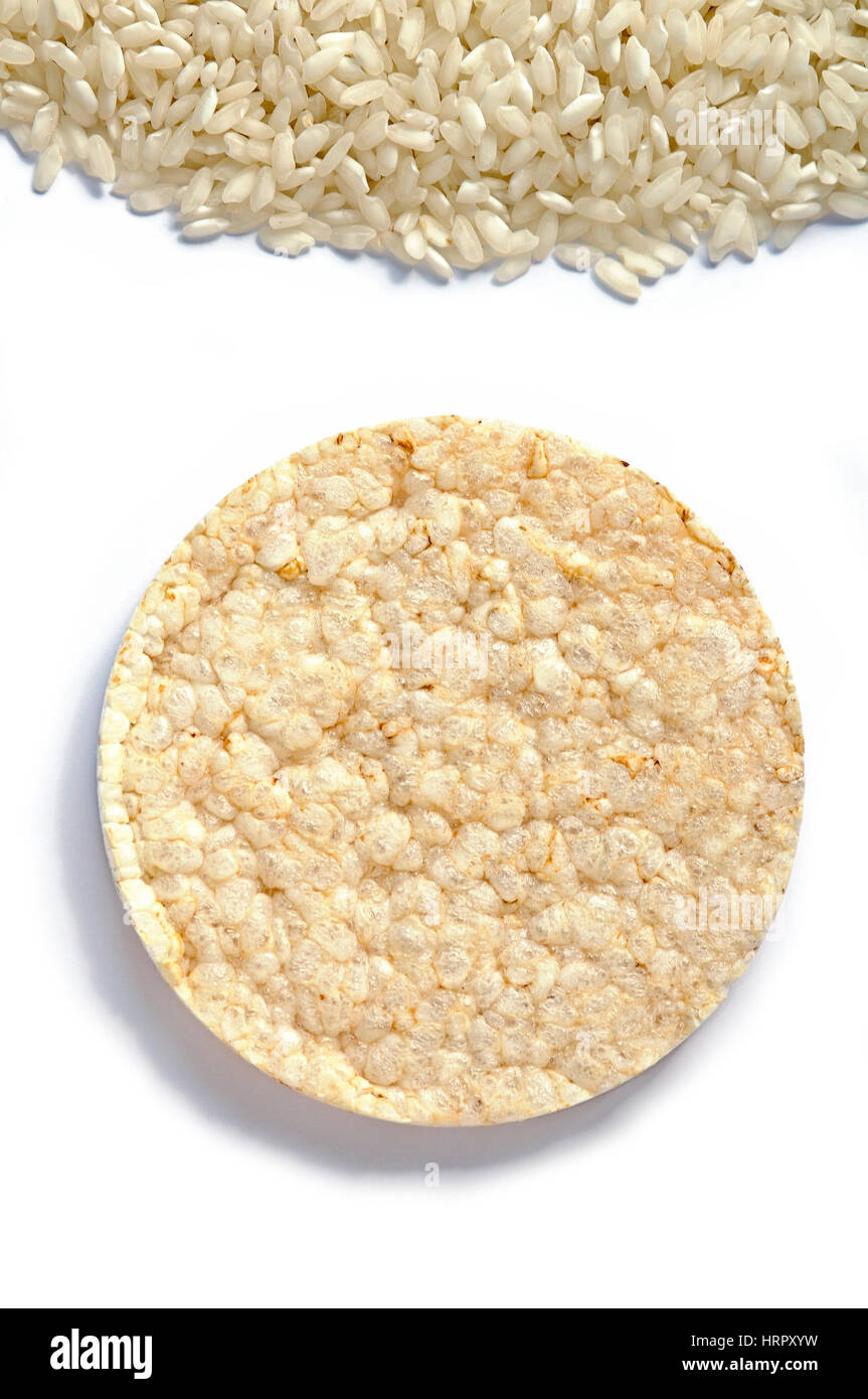Rice Wafers with Rice Stock Photo - Alamy