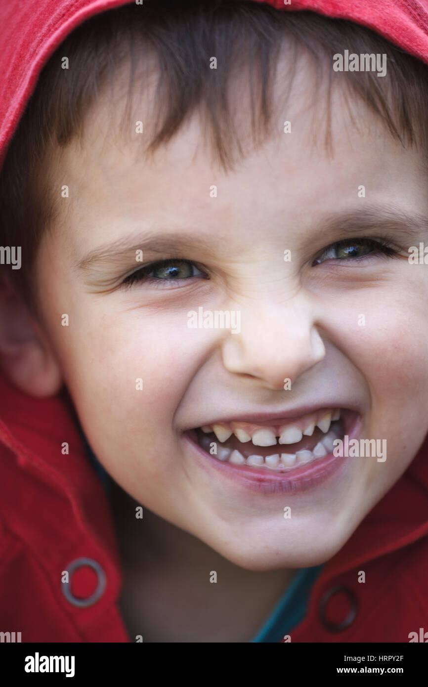 Happy kid portrait having fun Stock Photo - Alamy