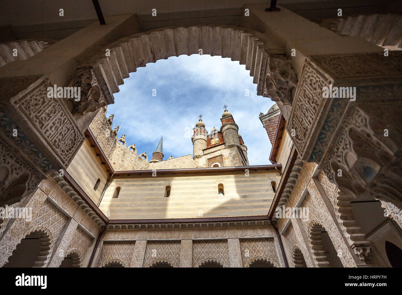 Rocchetta Mattei medieval castle in Italy Stock Photo - Alamy
