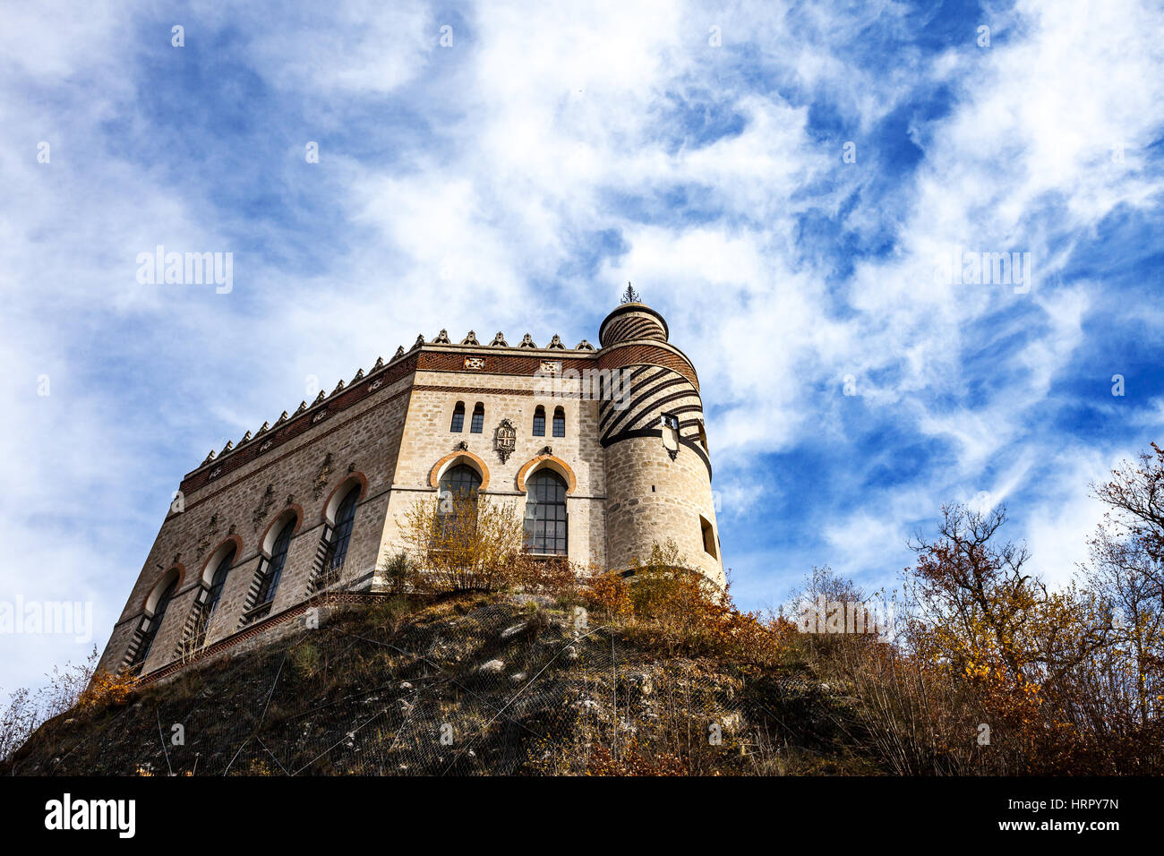 Rocchetta Mattei medieval castle in Italy Stock Photo - Alamy