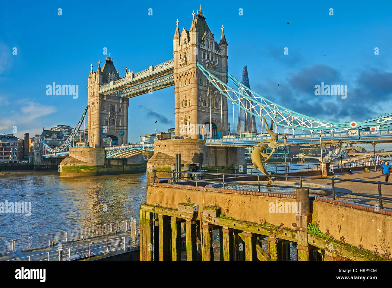 Tower Bridge is an ornate bascule bridge across the River Thames in ...