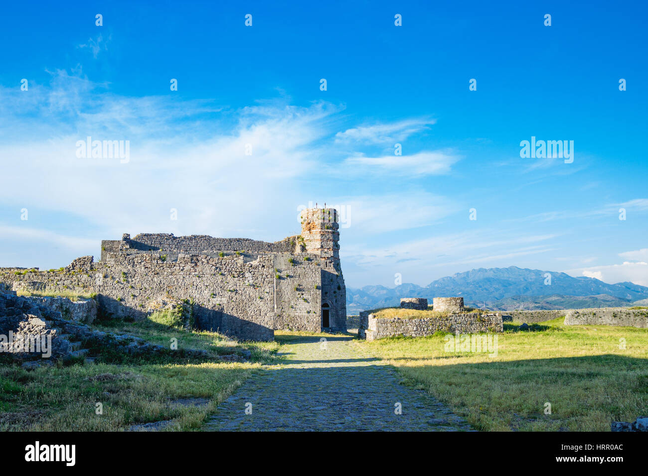 Panoramic view at Albanian nature from Rozafa Castle Stock Photo - Alamy