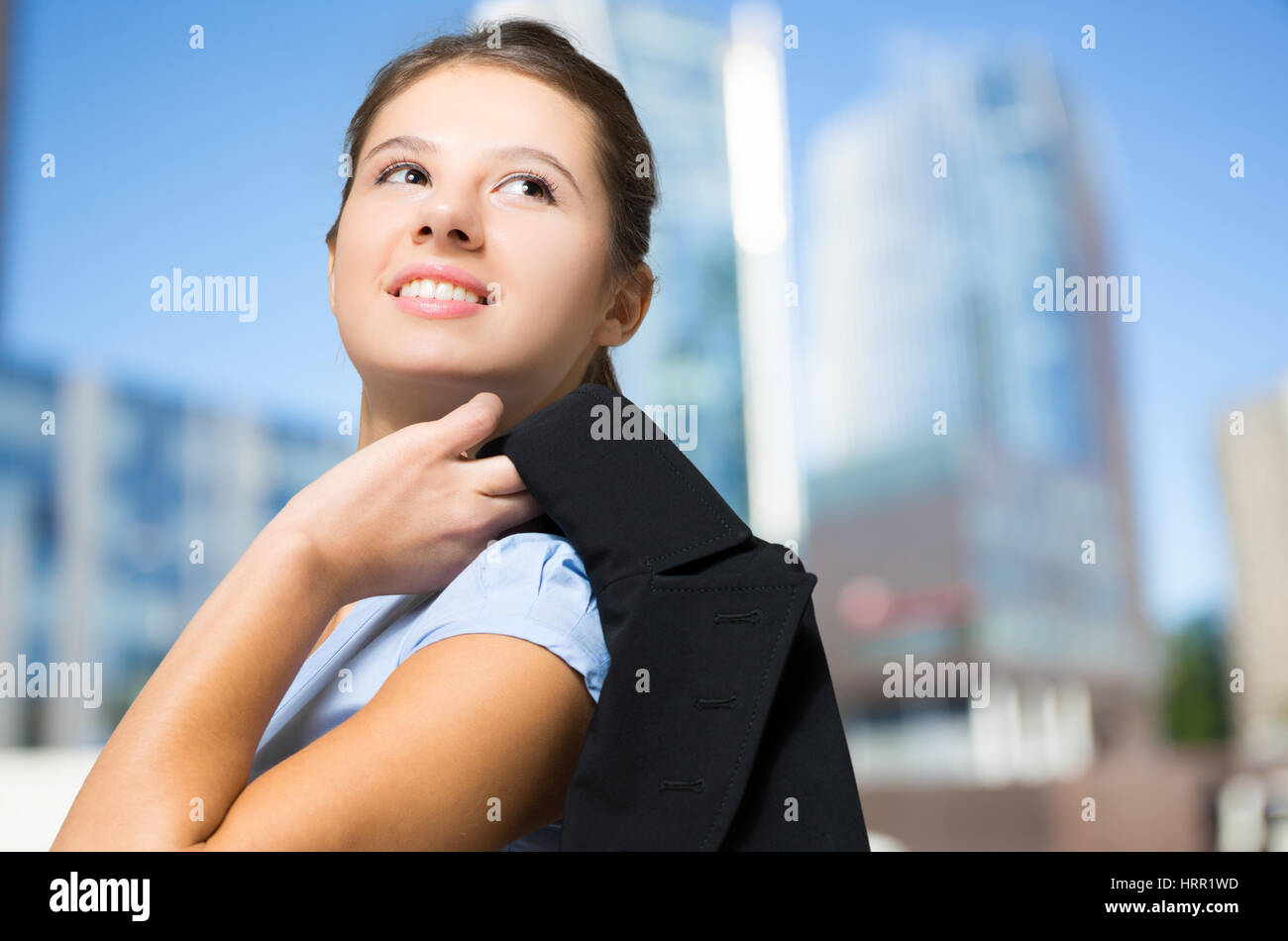 Portrait of a successful business woman smiling Stock Photo - Alamy