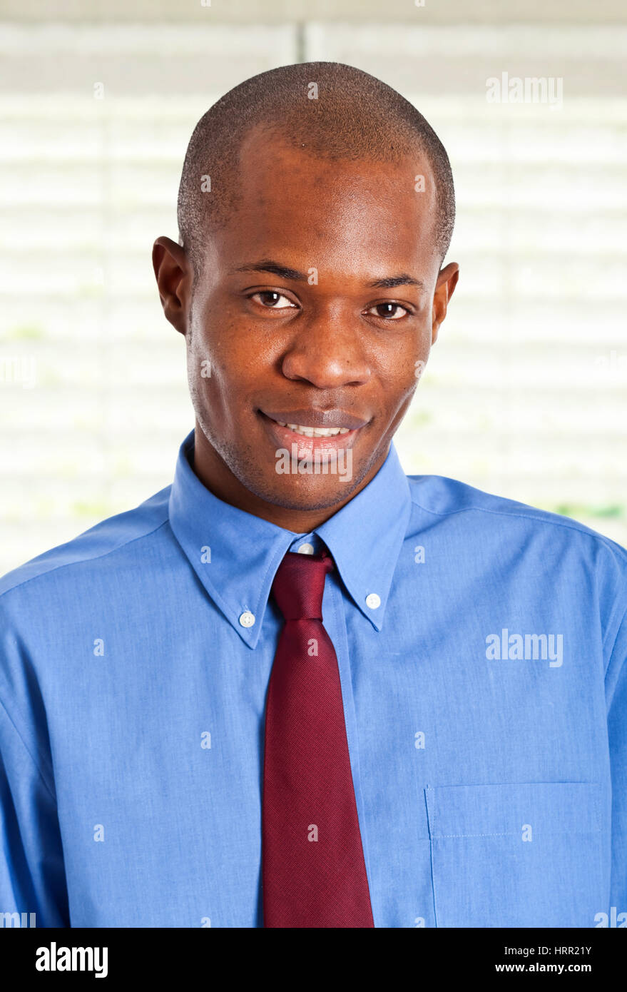 Handsome black male manager portrait Stock Photo - Alamy