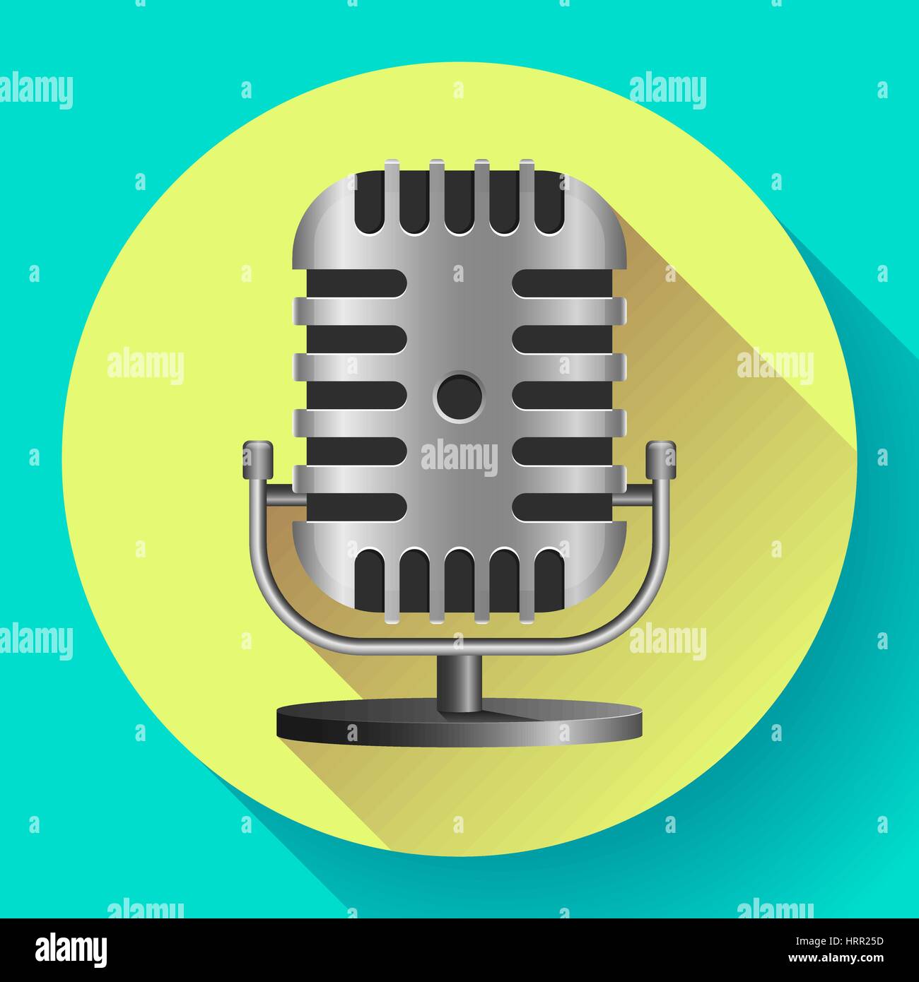 Vintage metal studio microphone icon hi-res stock photography and ...