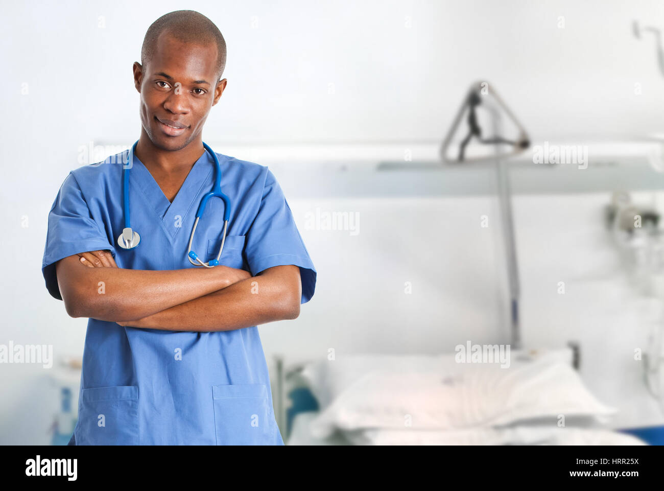 Black nurse in a hospital room Stock Photo - Alamy